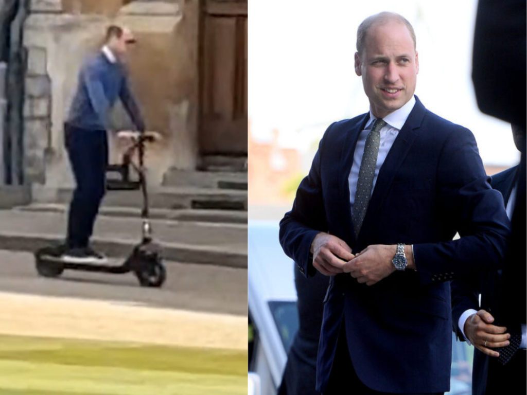 Princ William vstúpil na hrad Windsor na elektrickom skútri. Toto ...